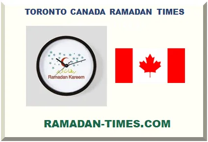 TORONTO RAMADAN TIMETABLE 2026